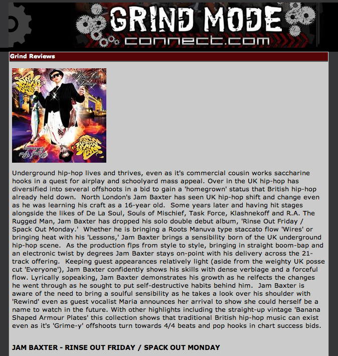 Baxter on Grind Mode Connect - Official Website of High Focus Records