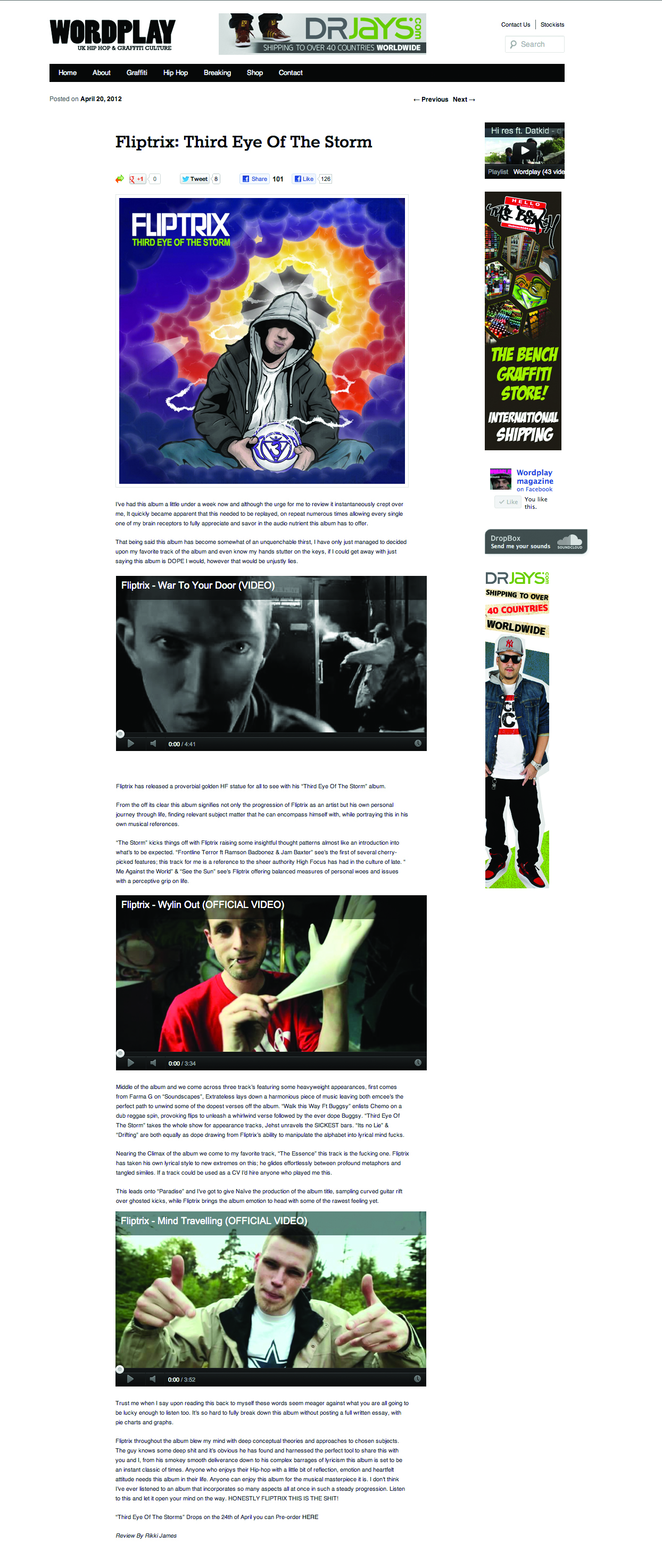 Fliptrix - 'Third Eye Of The Storm' album review on Wordplay - Official ...