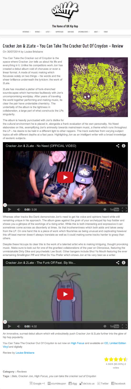 Cracker Jon & 2Late Archives - Official Website of High Focus Records