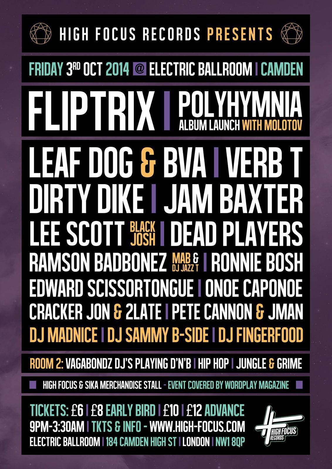 FLIPTRIX 'POLYHYMNIA' ALBUM LAUNCH PARTY WITH DIRTY DIKE, JAM BAXTER ...