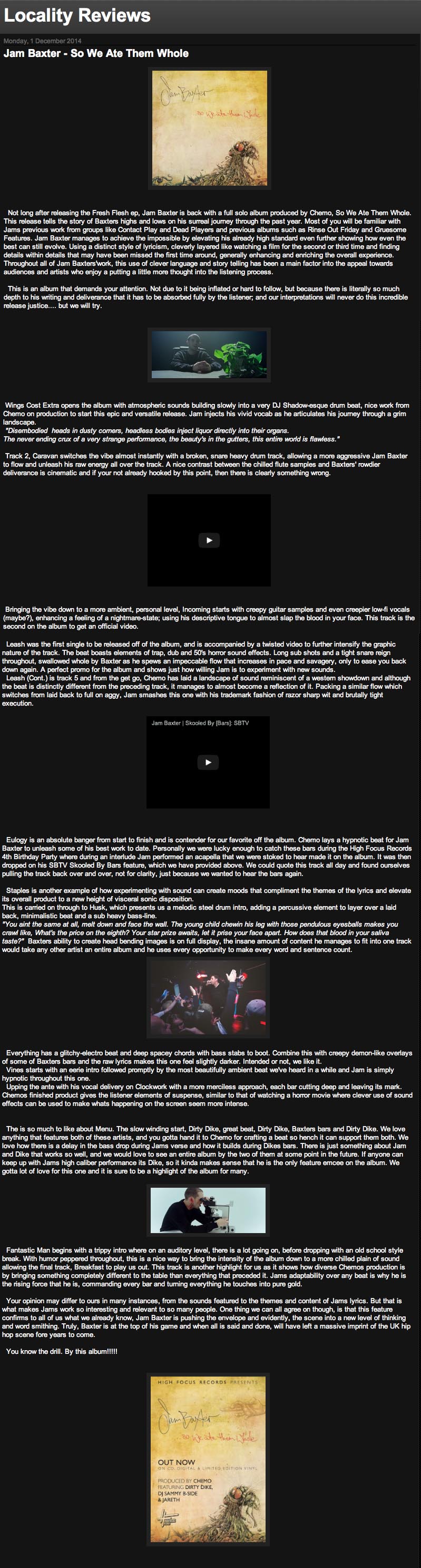 Jam Baxter - '…so we ate them whole' - Locality Album Review - Official ...