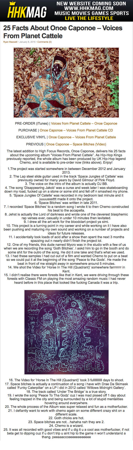 Onoe Caponoe - 25 Facts About 'Voices From Planet Cattele' - HIp Hop ...