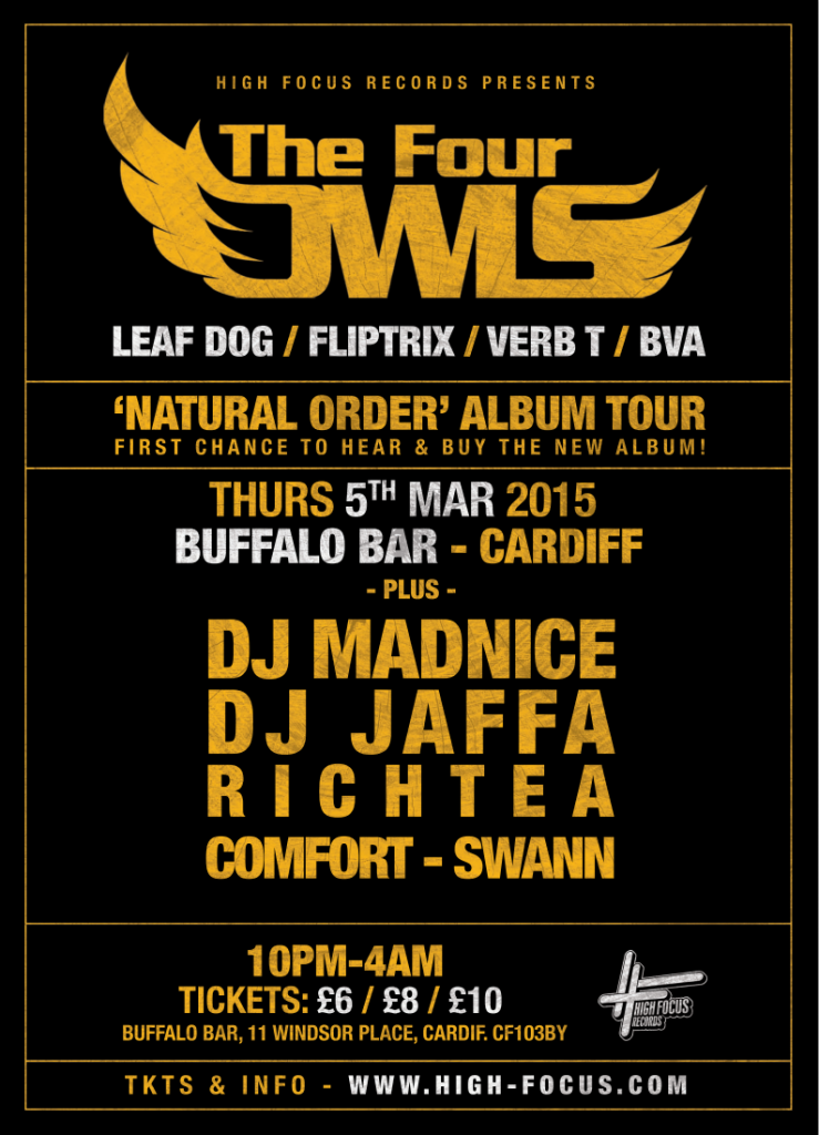 The Four Owls 'Natural Order' Tour @ The Buffalo Bar, Cardiff ...