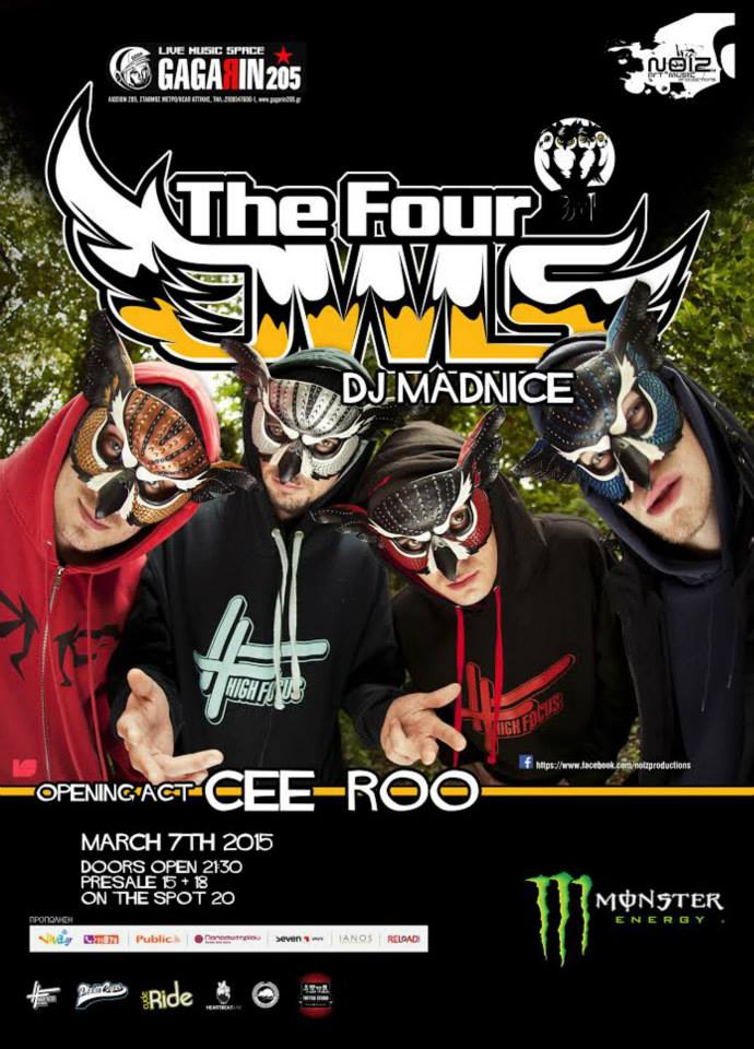 The Four Owls 'Natural Order' Tour @ Gargarin 205, Athens, Greece ...