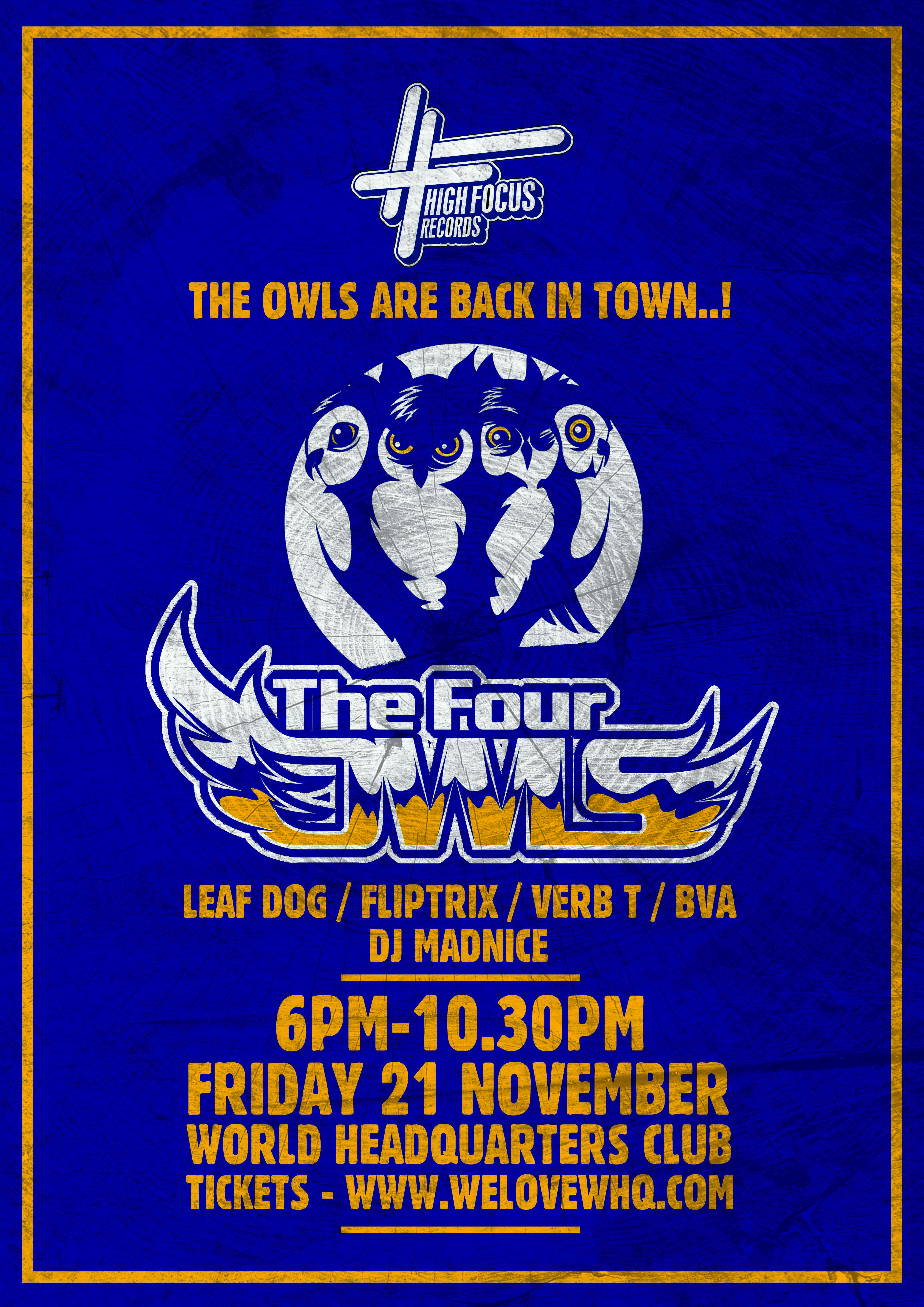 The Four Owls Live @ World Headquarters Club, Newcastle - Official ...