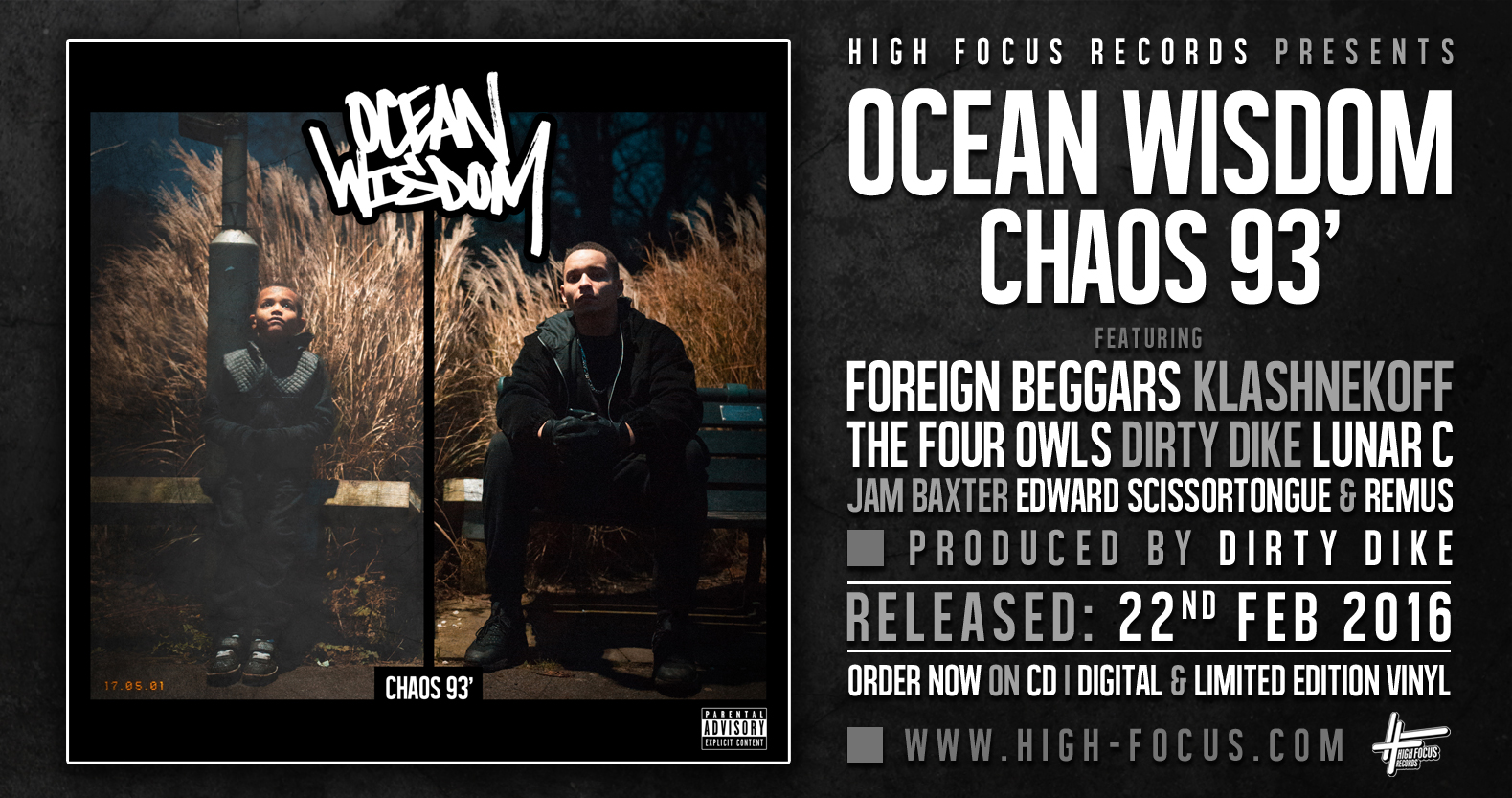Ocean Wisdom - 'Chaos 93' - Now Available To Pre Order! - Official ...