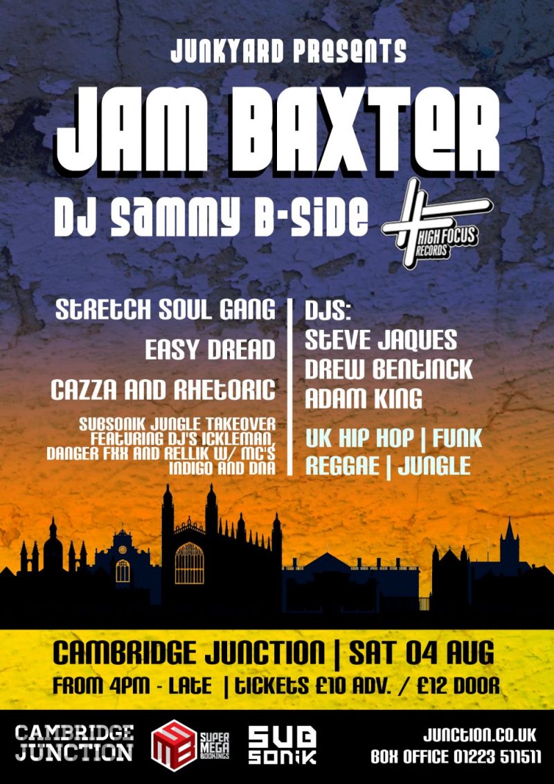 Jam Baxter & DJ Sammy B-Side Live @ Cambridge Junction, Cambridge ...