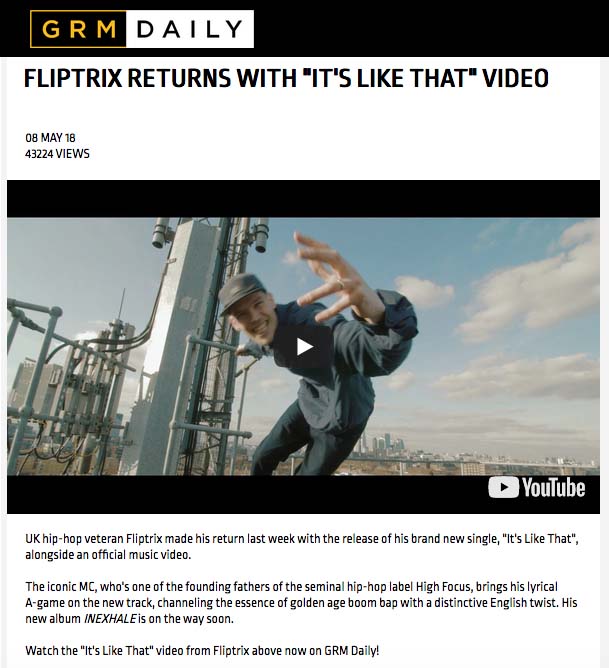 Fliptrix - It's Like That - GRM Daily Feature - Official Website of ...