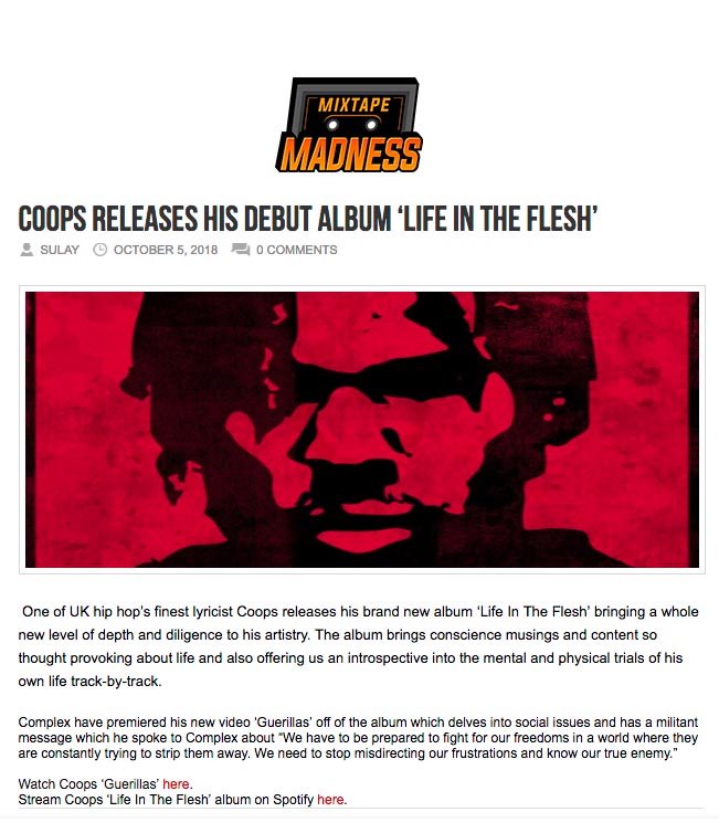 Coops - 'Life In The Flesh' - Mixtape Madness Feature - Official ...