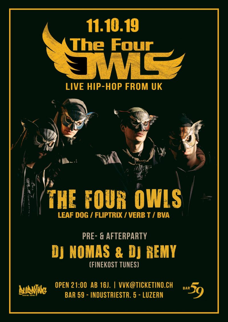 The Four Owls Live @ Bar 59, Luzern, Switzerland - Official Website of ...