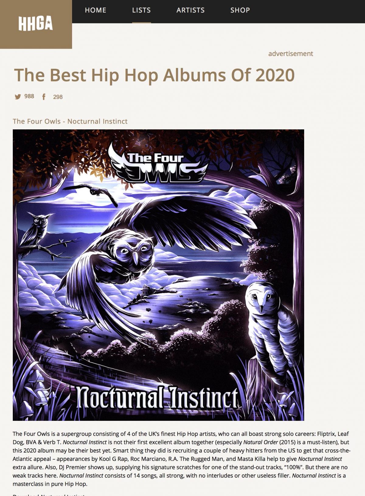 The Four Owls – Official Website of High Focus Records