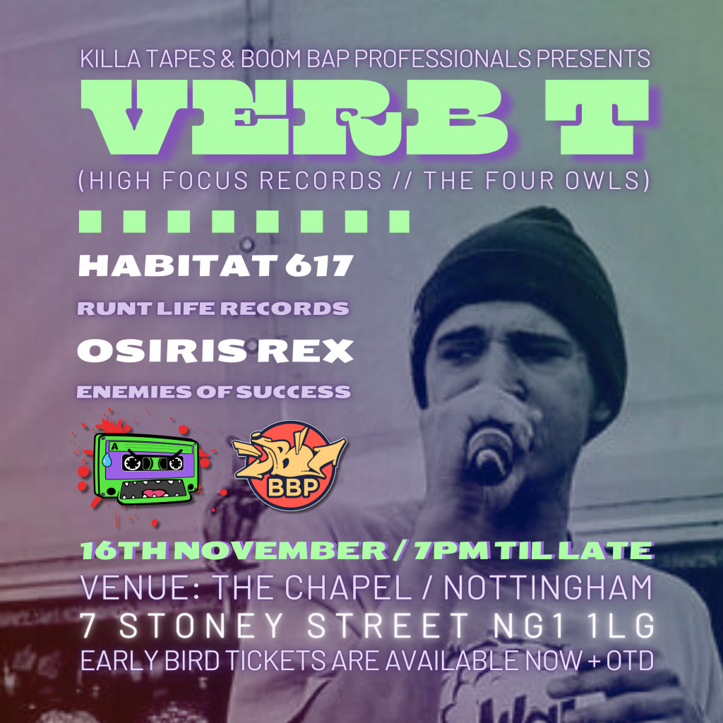 Verb T @ The Chapel, Nottingham - Official Website of High Focus Records